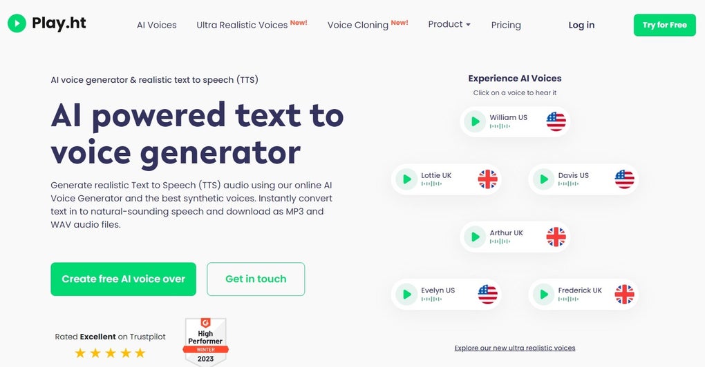 Play.ht for AI Voice generator: review, features & use cases